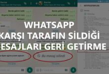 Whatsapp Karşı Tarafın Sildiği Mesajları Geri Getirme