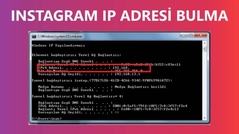 Instagram IP Adresi Bulma - teknobilir.com